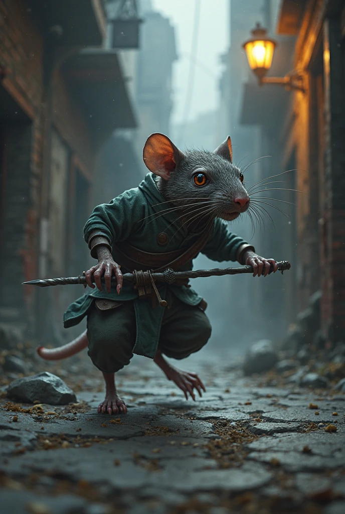 Splinter master rat with ninja skills - SeaArt AI