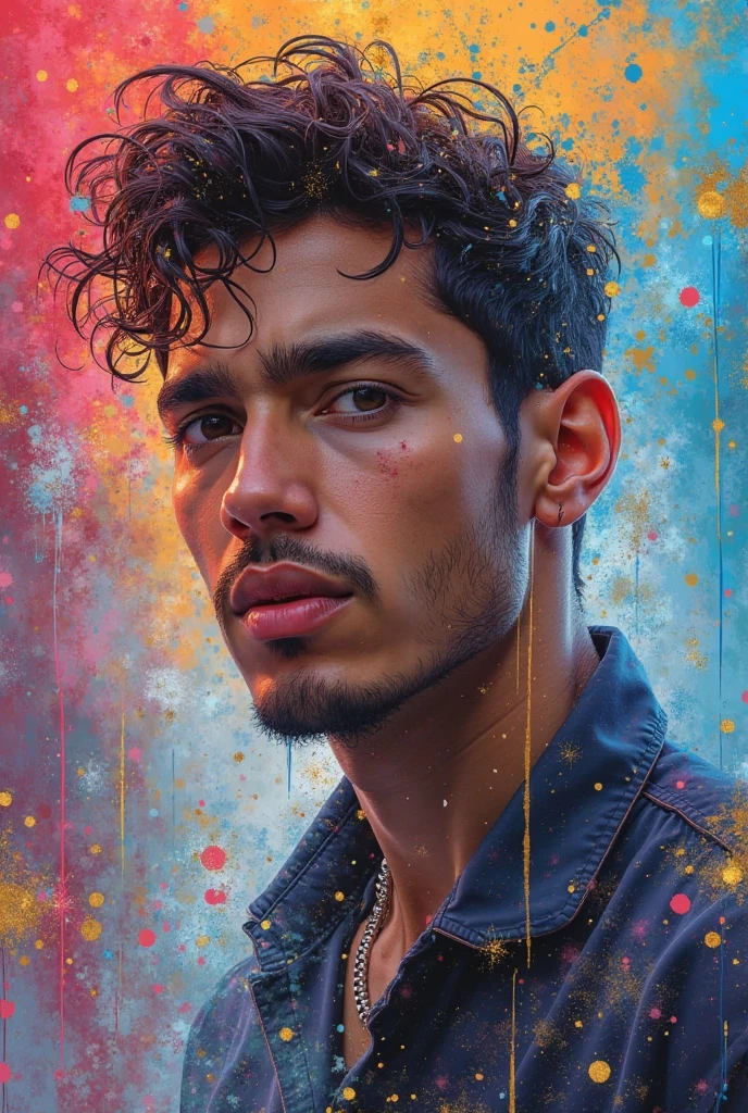 Name Juan Andradre, I want water and smoke effects with gold edges ...