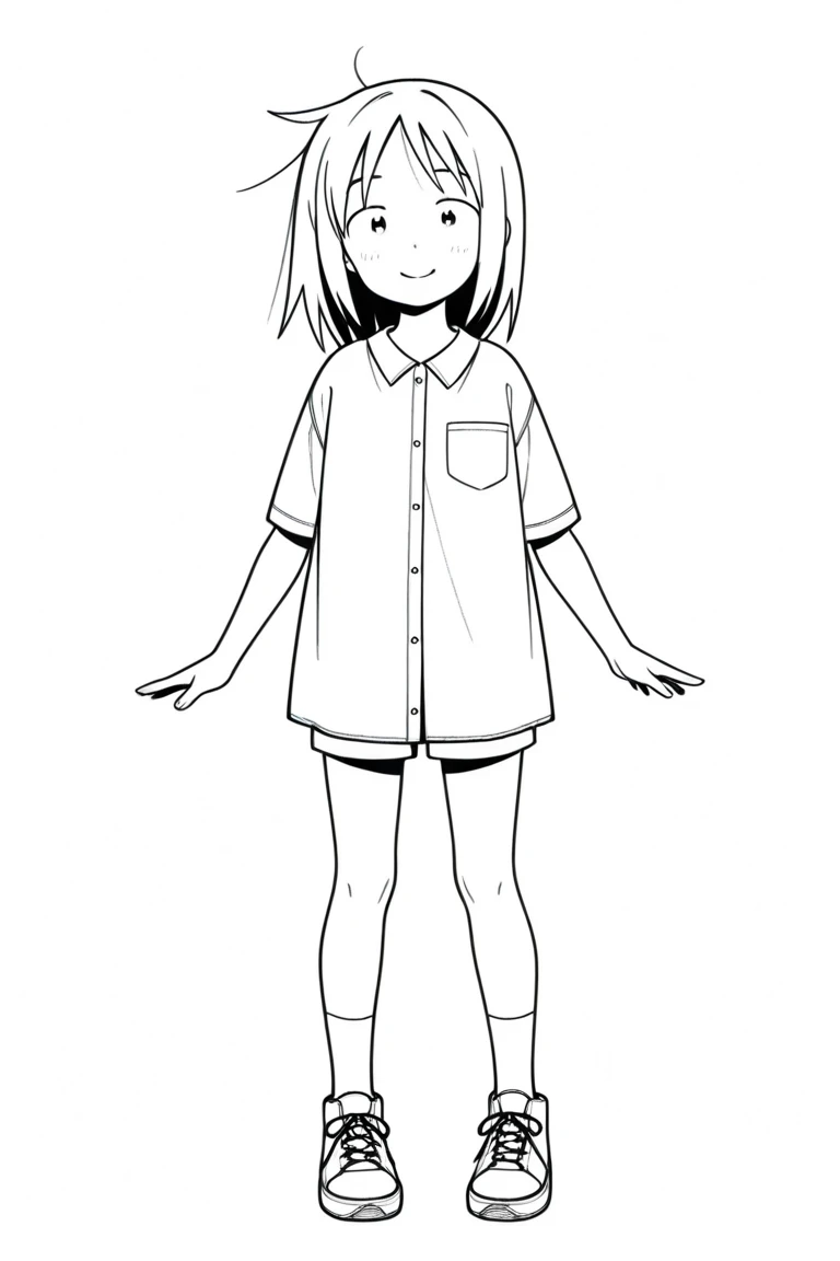Cute, Hatono Chihiro, white background, Full Body, - SeaArt AI