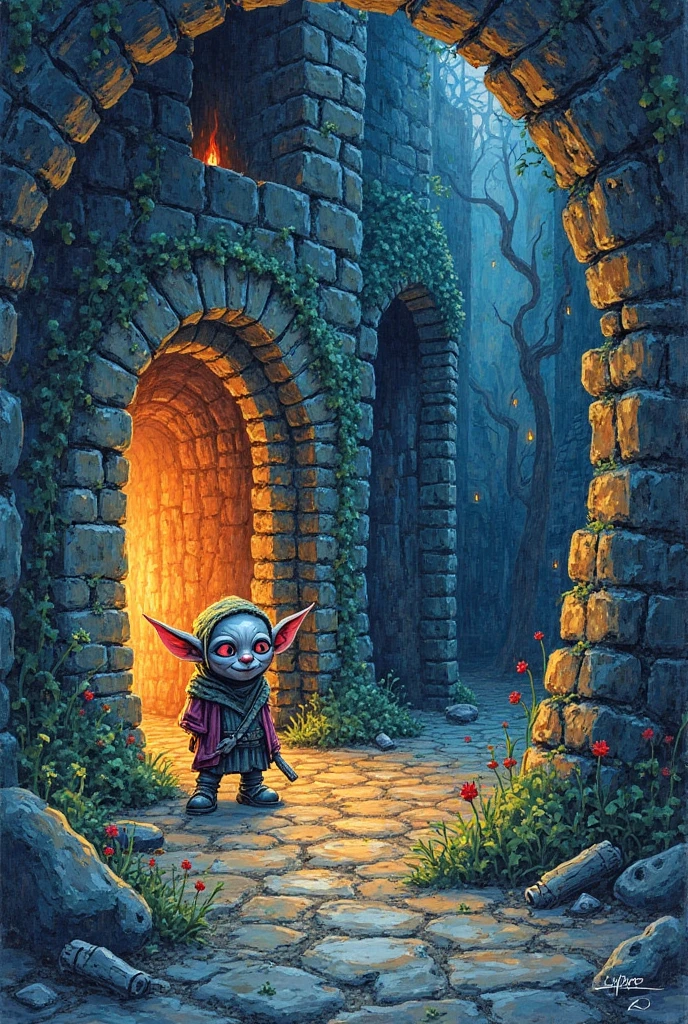 Dungeon crayon drawing - SeaArt AI
