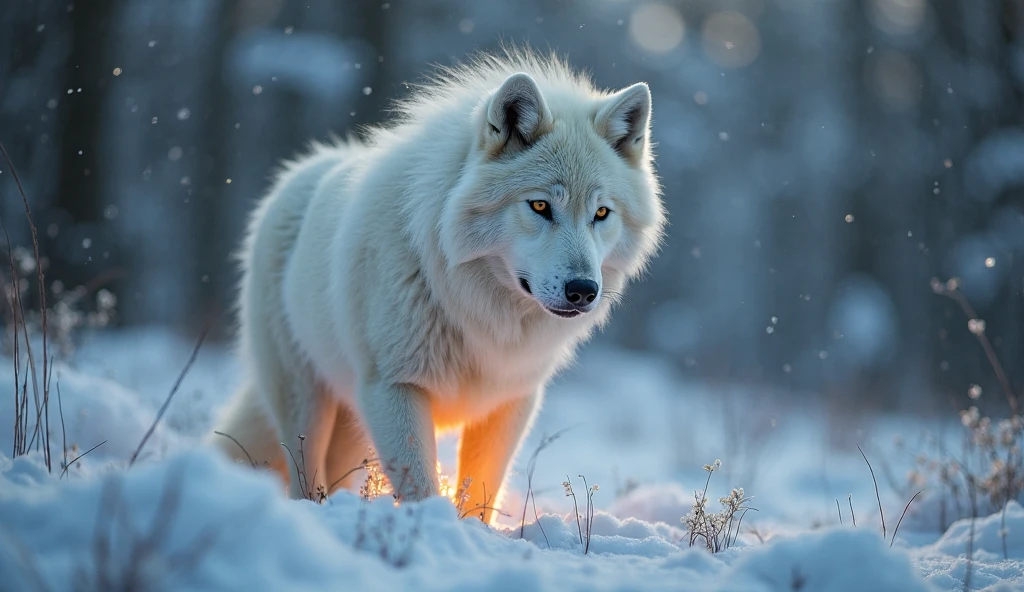 Luminous, a flame with snow-white fur, She was the last of her pack ...