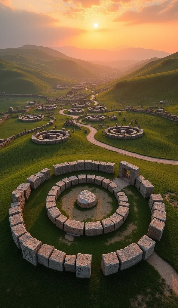 A breathtaking aerial view of Göbekli Tepe in southeastern Turkey ...