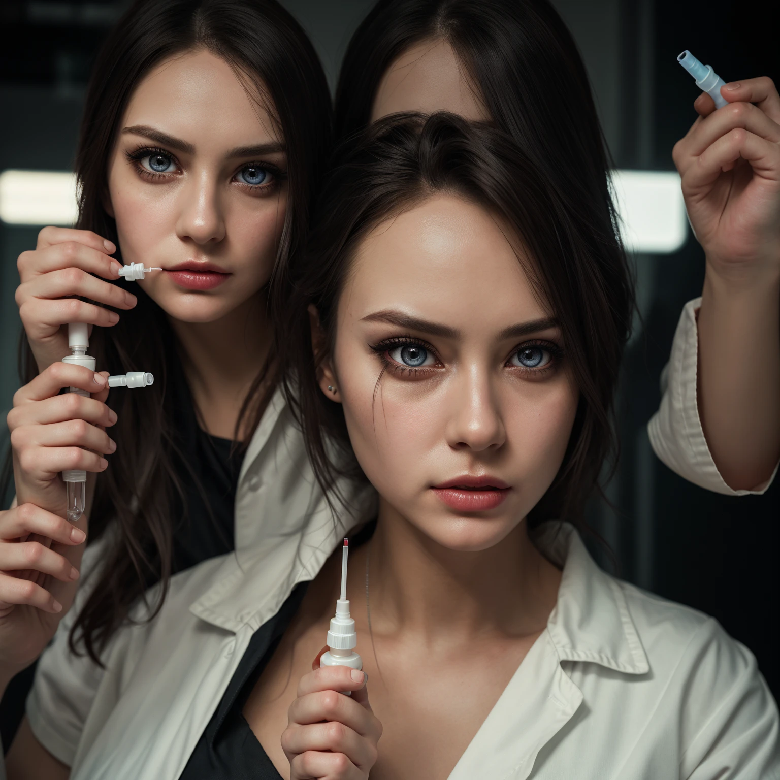 病的な看護師, 高品質, detail, 現実的な, photo現実的な, hyper detail facial features, 美しい ...