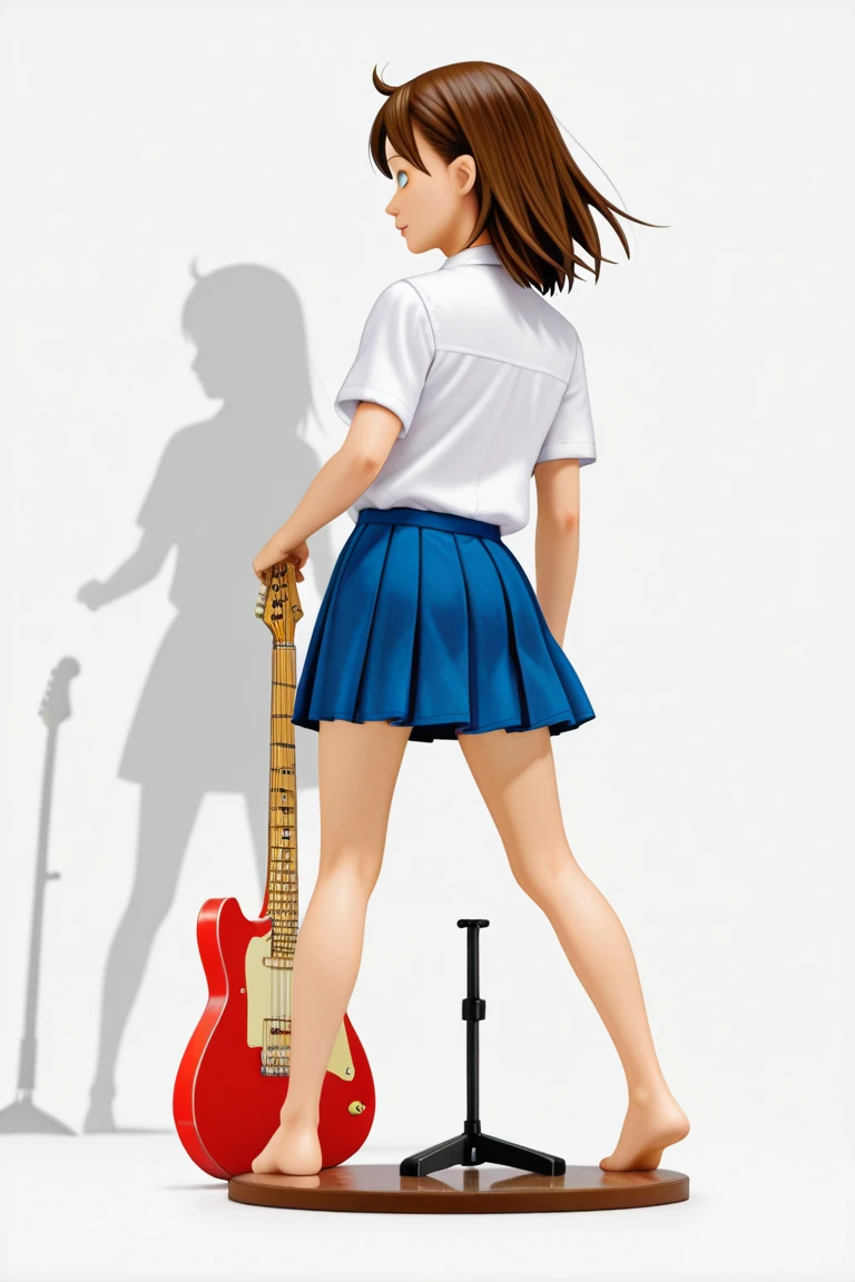 Hatono Chihiro, white background, summer uniform, figure, Barefoot ...