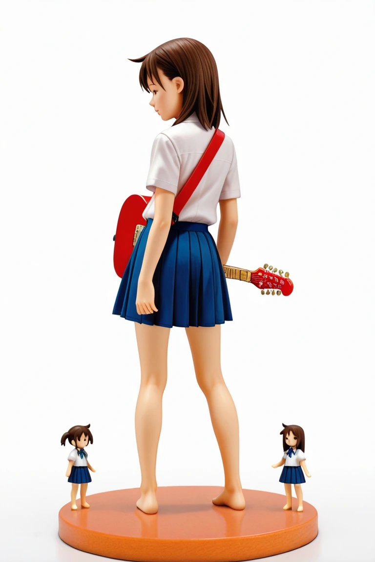 Hatono Chihiro, white background, summer uniform, figure, Barefoot ...