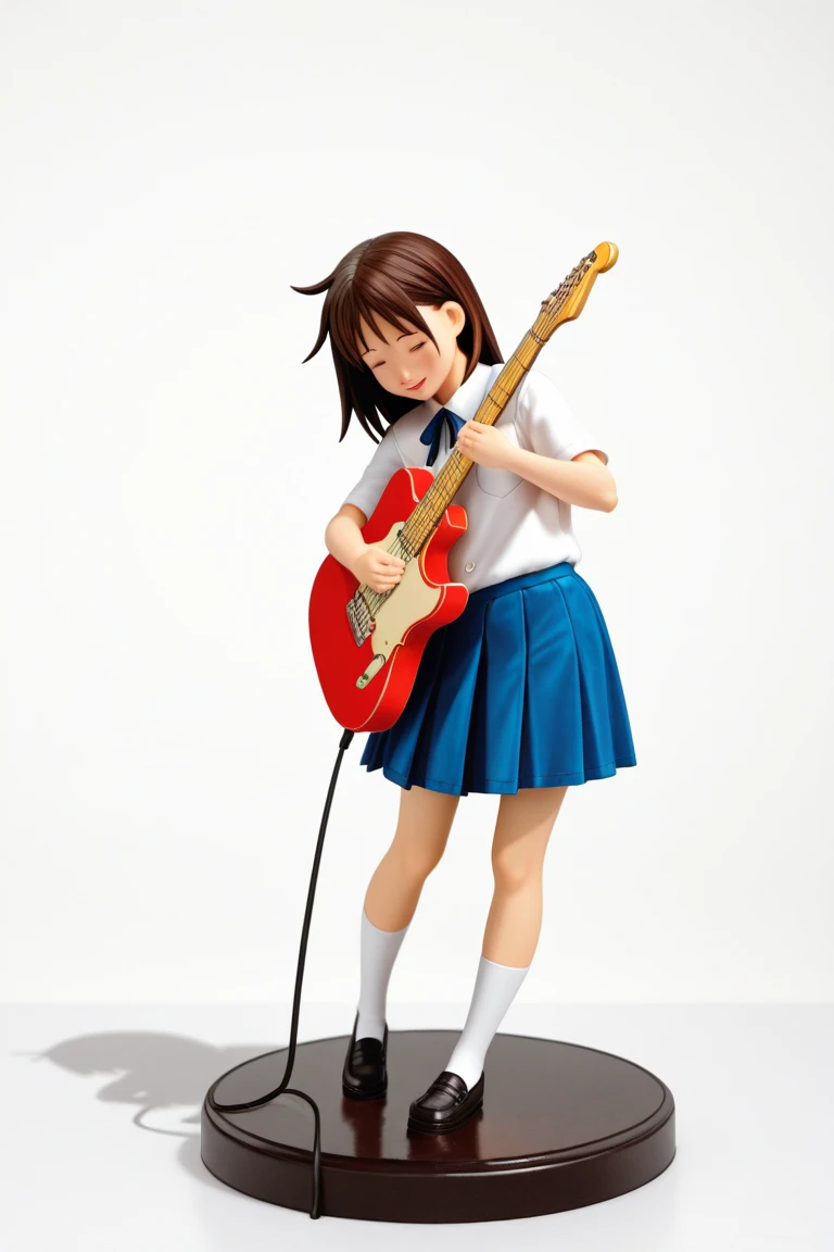 Hatono Chihiro, white background, summer uniform, figure, schoolgirl ...