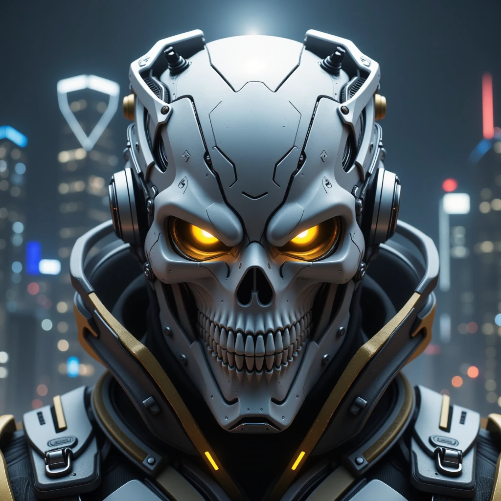 Futuristic,Tactical,Exosuit,mercenary mask white polymer skull evil ...
