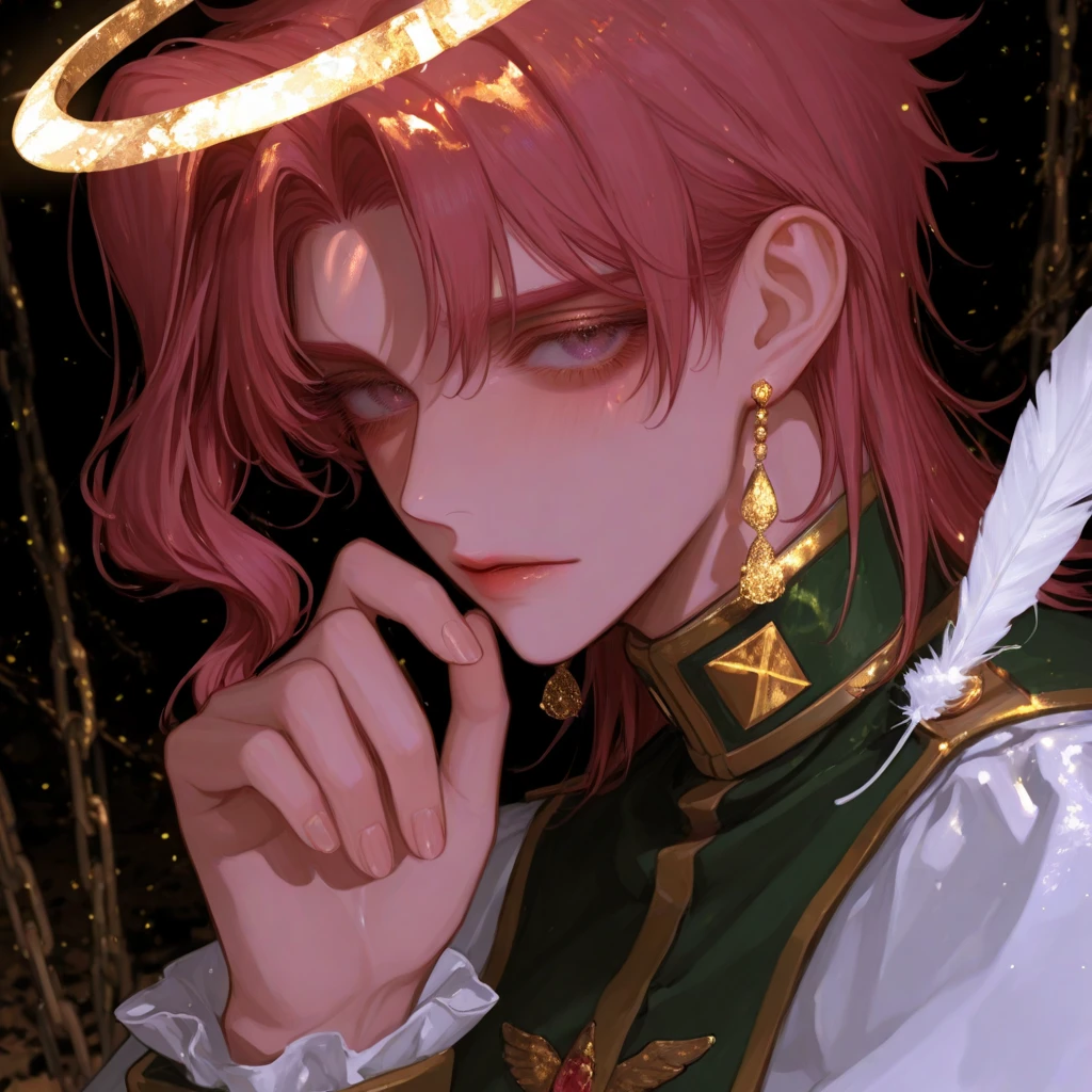 Kakyoin Noriaki Angel Ring White Feather God々Shii Tengoku - SeaArt AI