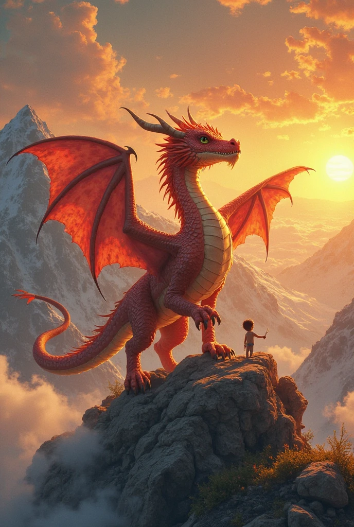There was a dragon, his name was Agni. He greeted the sun from the top ...