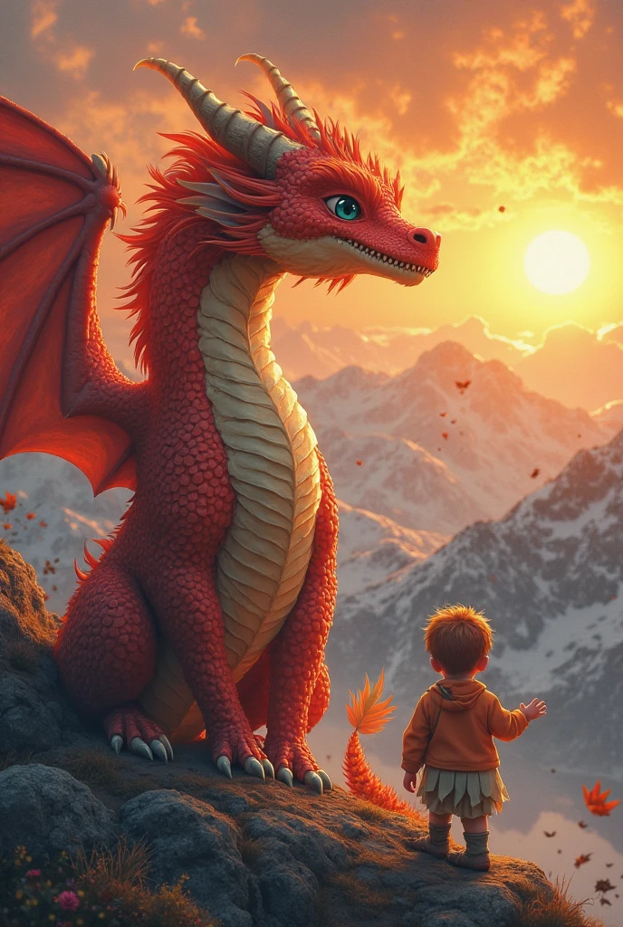 There was a dragon, his name was Agni. He greeted the sun from the top ...