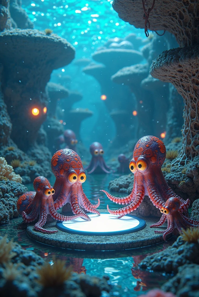 "Ultra-realistic 8K scene showing a futuristic underwater city built by ...