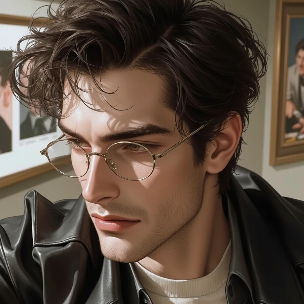 A handsome man in his late 30s with boyish charm and a lean build ...