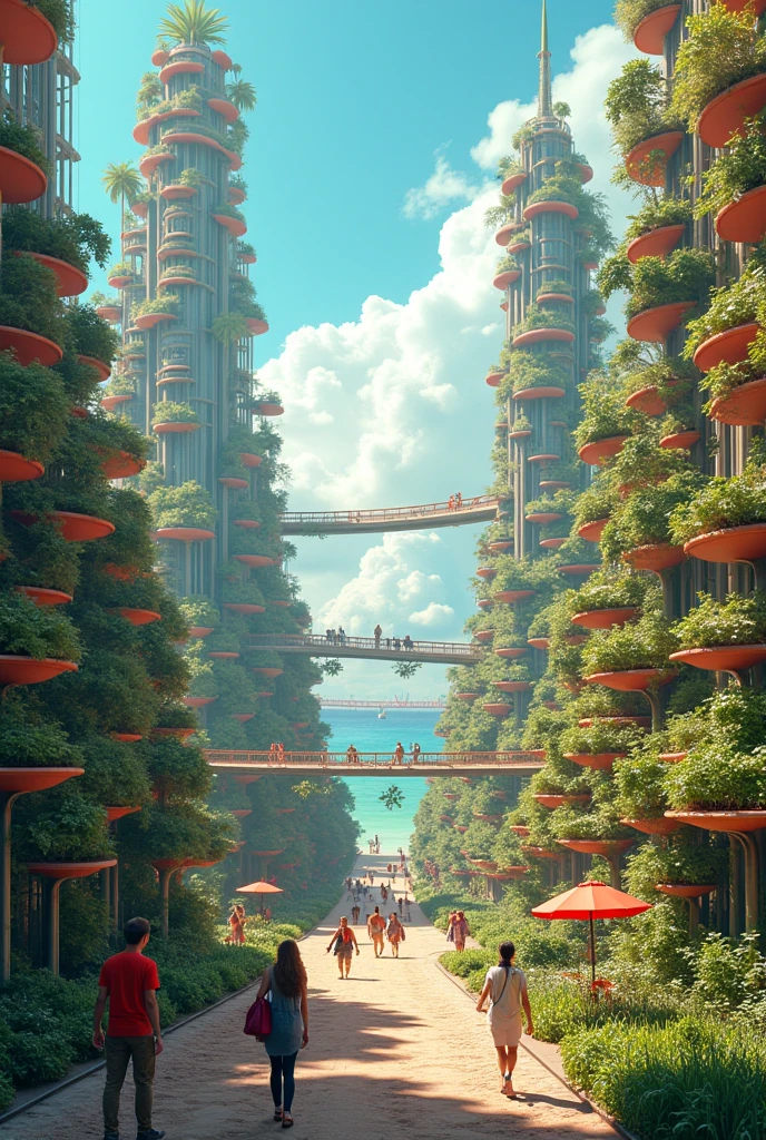 Post-capitalist city - SeaArt AI