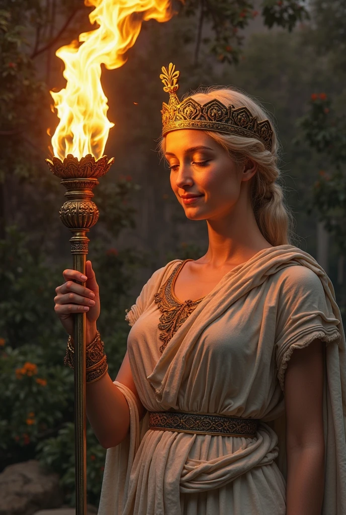 I want an image of the Greek god Hestia, but not in a classic way ...