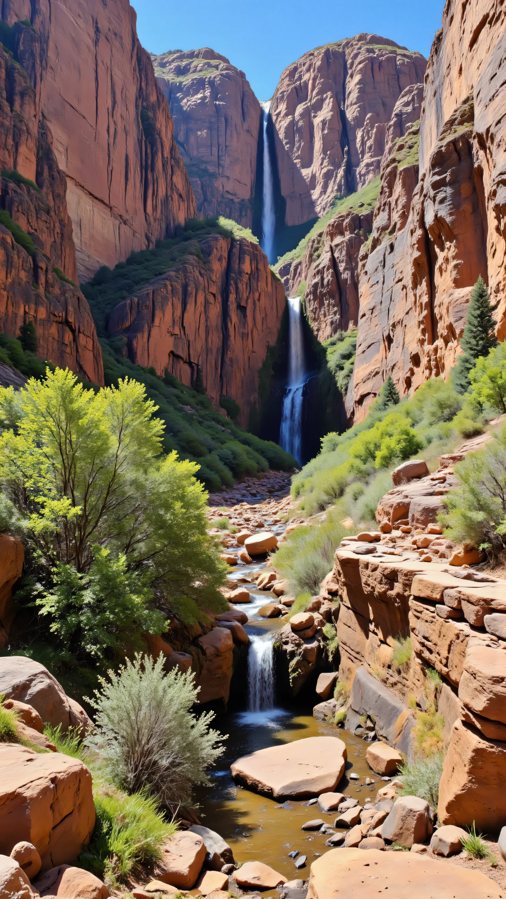 Highdefinition images,USA、Utah、Zion National Park、Watchman Trailの眺め ...