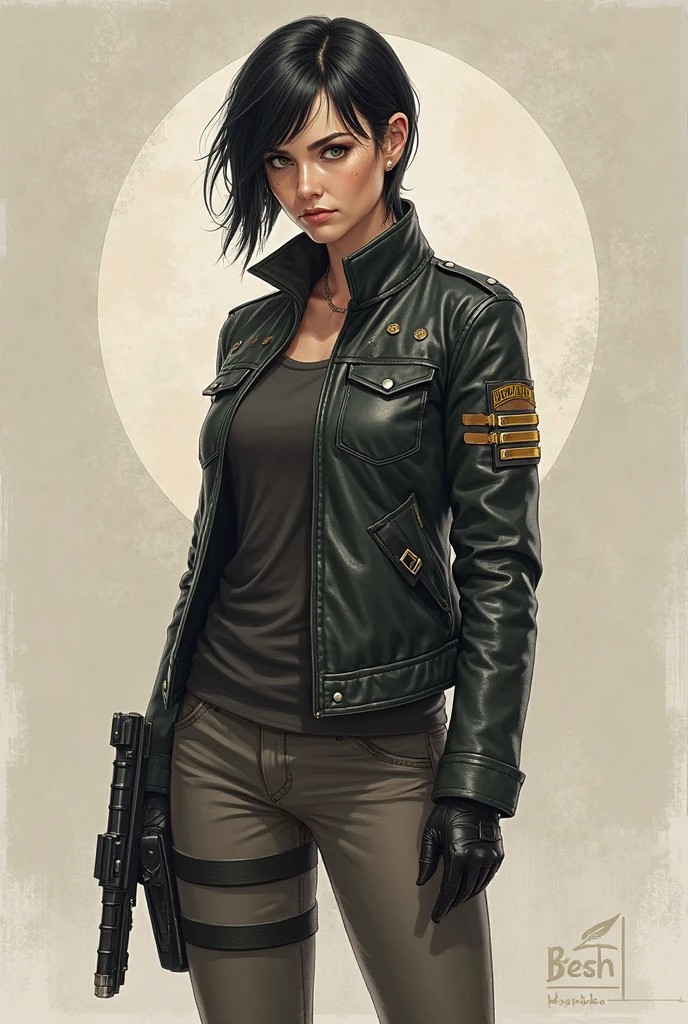 Here's a character sheet for a strong, quiet-loving female character ...