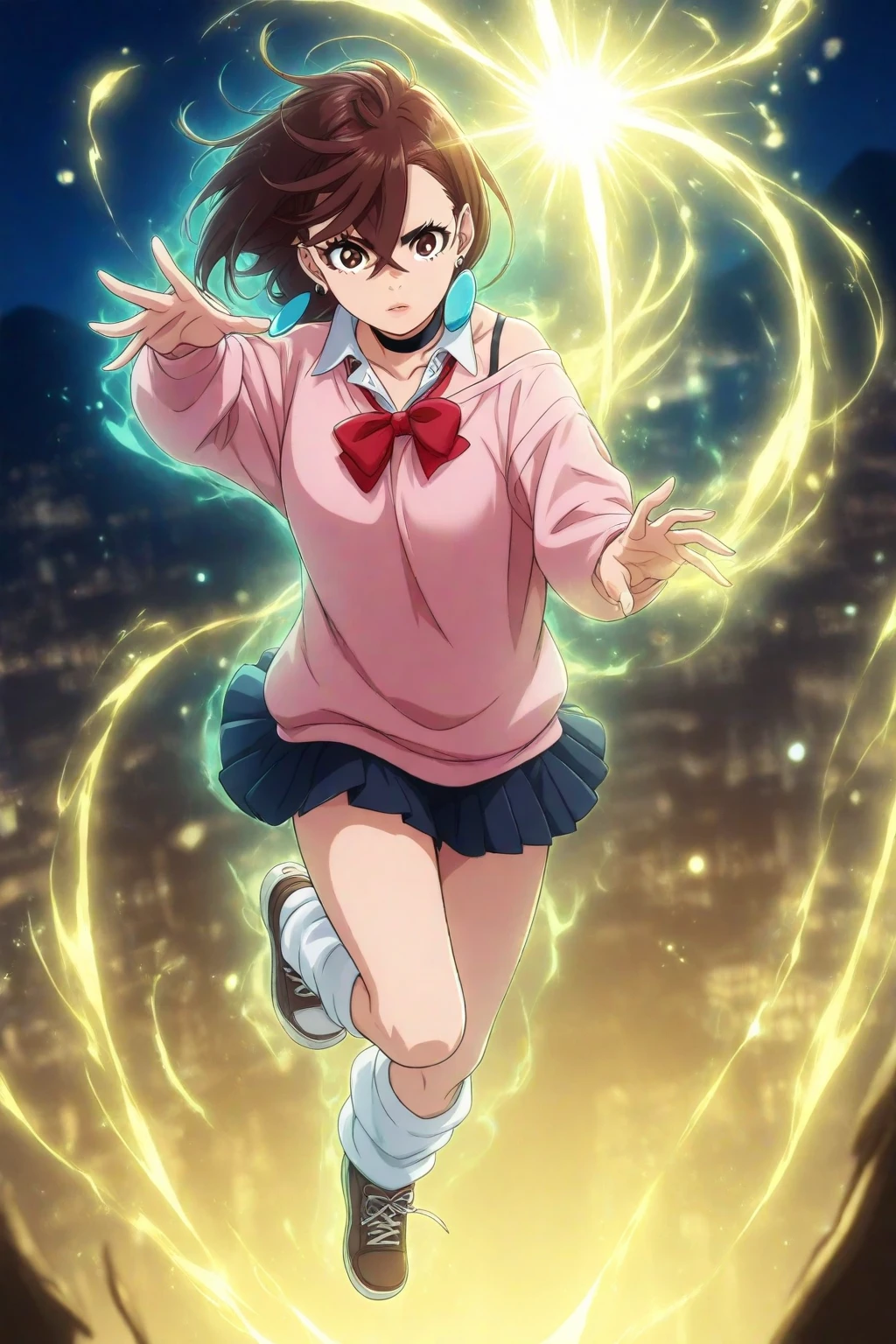 Dynamic pose, motion blur, Comical illustration of a woman, two Brown ...