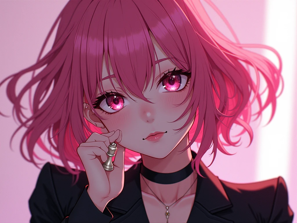 Pink haired pink eyed cool 28 year old anime girl shows us taking cool ...