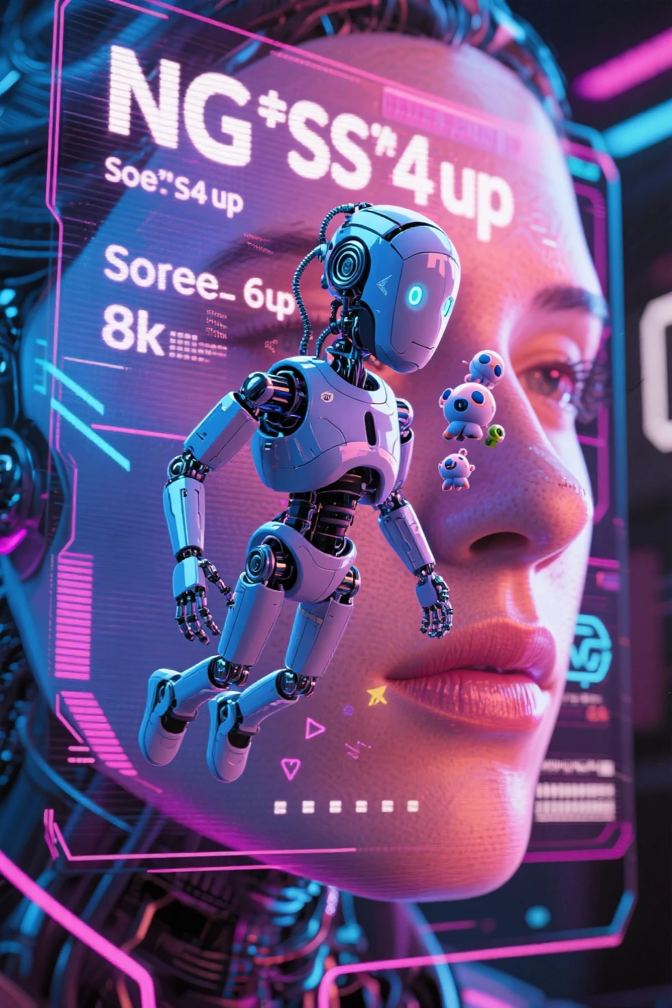 Incompetent AI robot that produces incompetent NG words