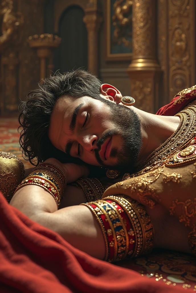 Xerxes 1 king of ancient Persia adorned with gold and diamonds with ...