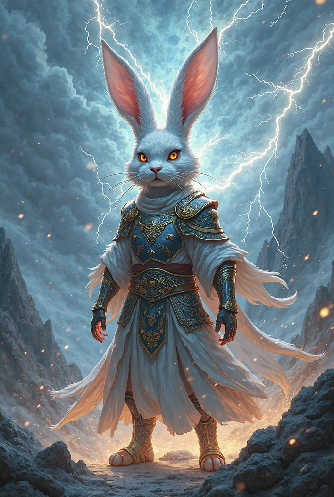 Lightning Warrior Rabbit - SeaArt AI