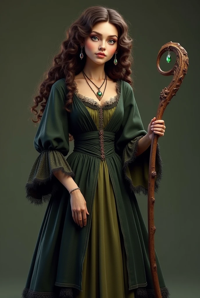 3d art in colorful Halloween style, a complete portrait of a elder ...