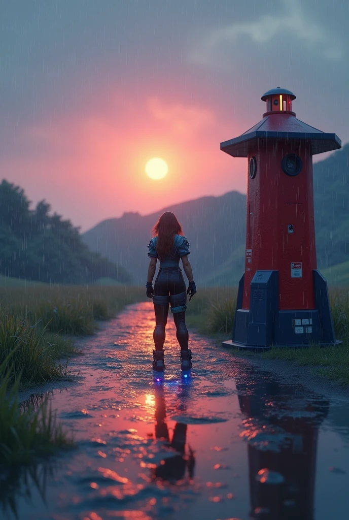 Create a 4K ultra HD screenshot of a MOBA game character standing near ...