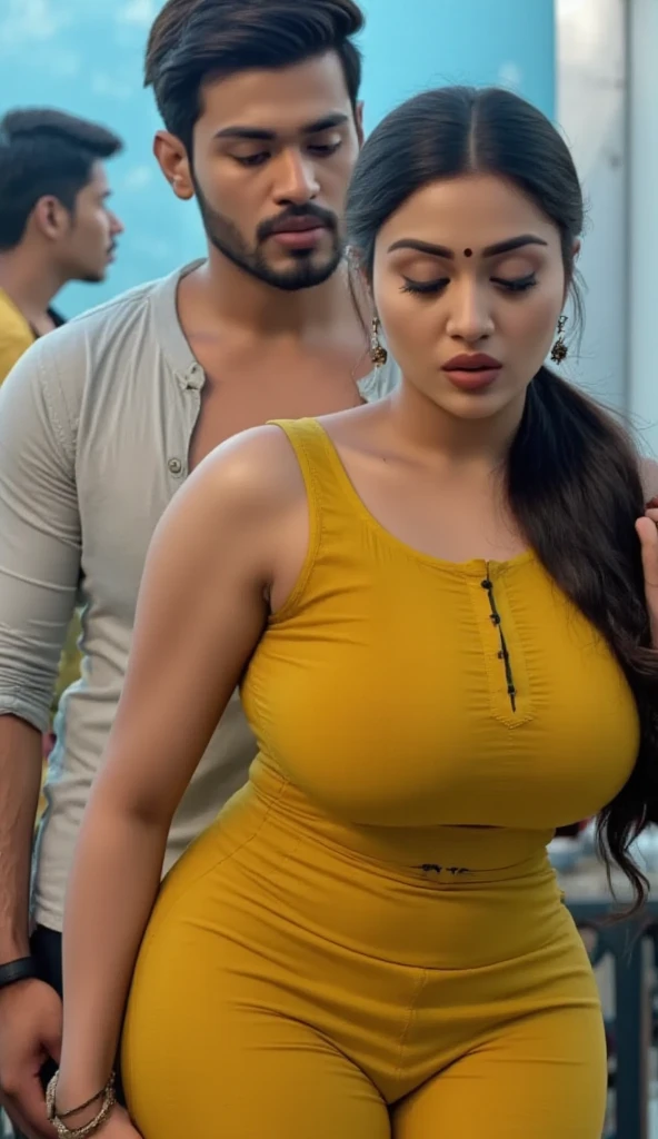 Hot skinny slim healthy south indian sanskari mom body dark brown skin ...