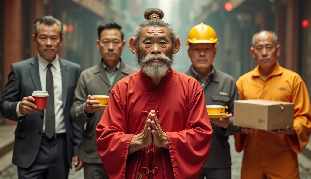 "A dramatic scene featuring the legendary Chinese character Sun Wukong ...