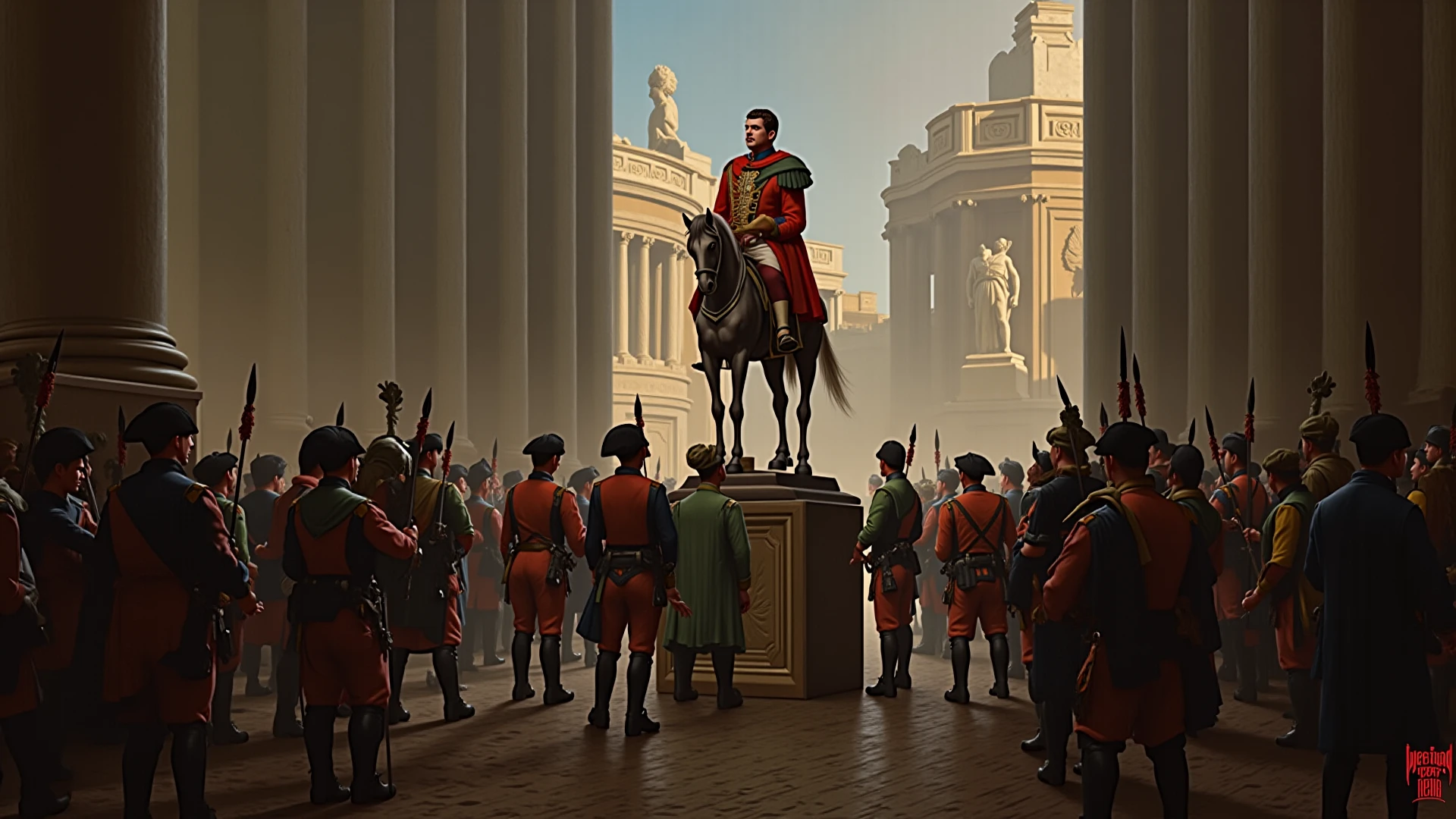 The dream sours. Napoleon, now crowned Emperor, is depicted as a new ...