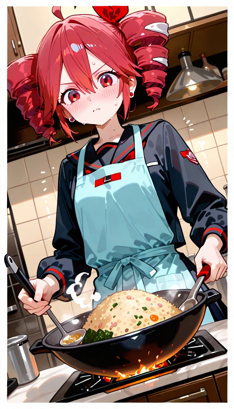 (beautiful girl : 1.3),1 girl,(Teto Kasane),(black sailor suit - SeaArt AI