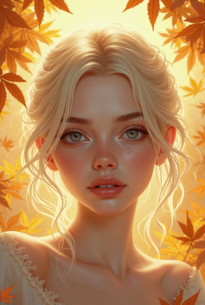 Gray eyes blonde Caucasian race air yellow autumn west diamond - SeaArt AI