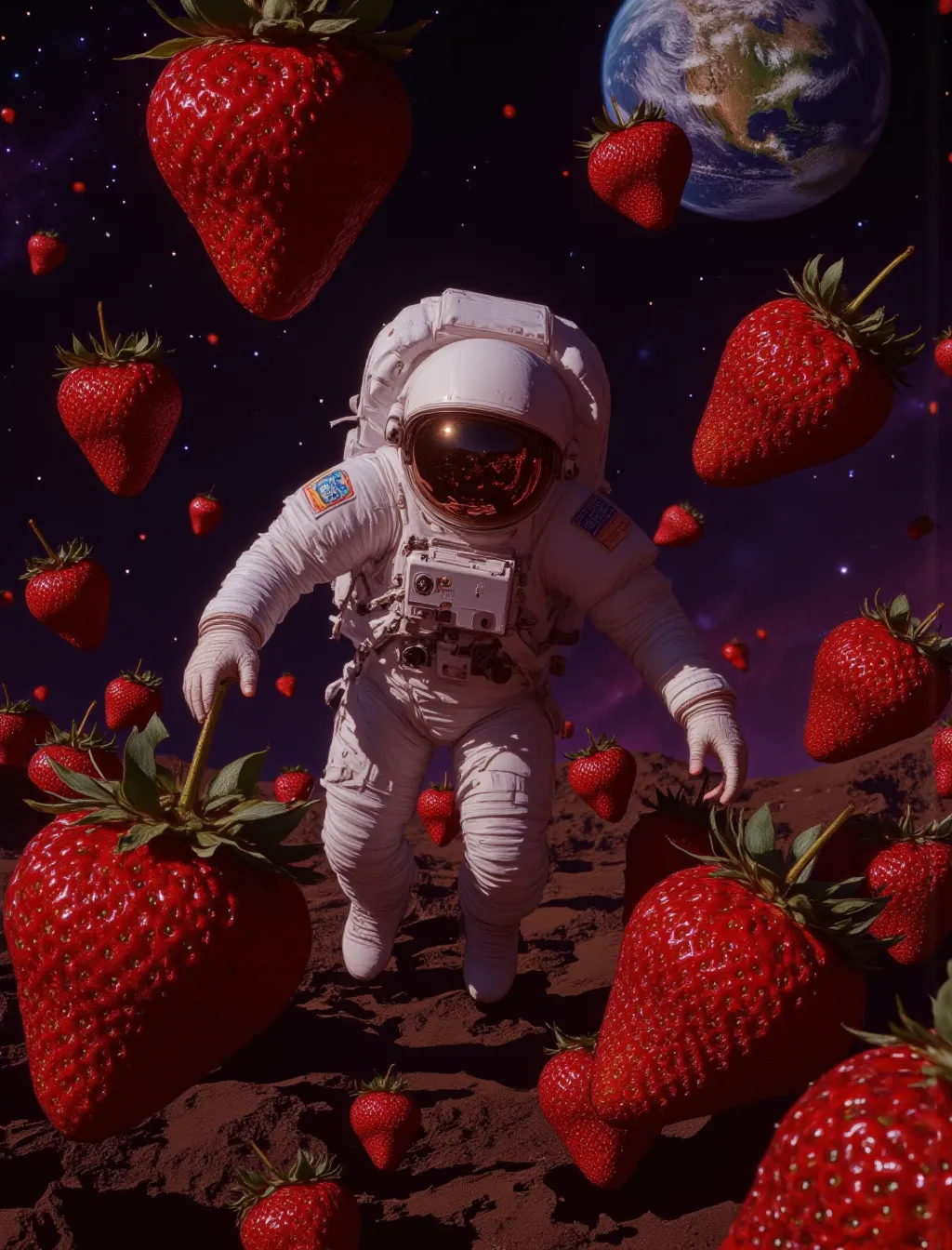 SeaArt AI | Astronaut in Fruity Space