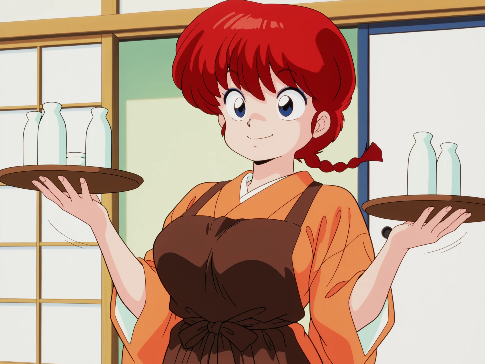 Ranma working at the Imo-zuru-tei