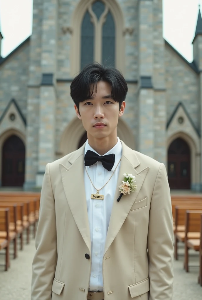 Eye-level view of a young man, possibly of East Asian descent - SeaArt AI