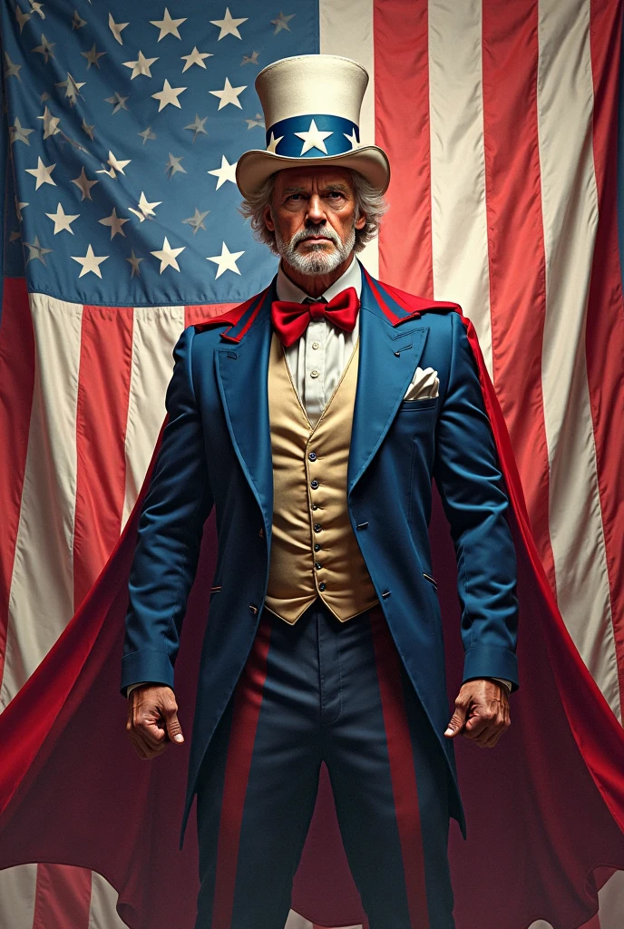 It generates a super exaggerated image of a patriot doing with a ...