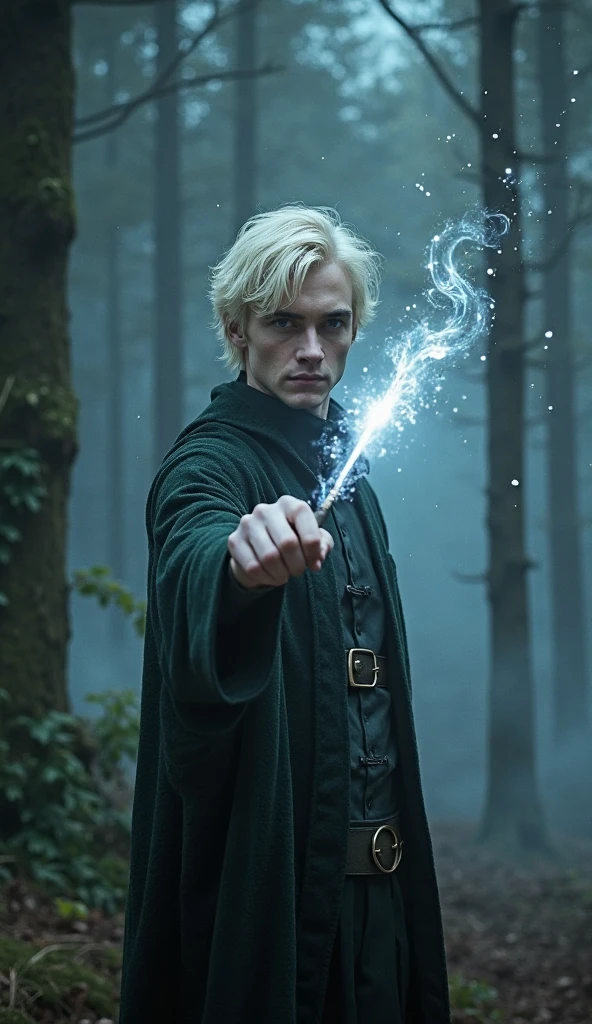 Full-body, ultra-realistic portrait of Draco Malfoy, portrayed by Tom ...