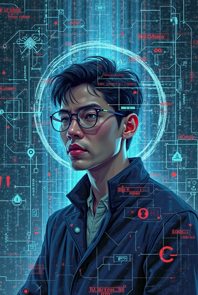 Cyber security illustrative essay image drawing detailed close to ...