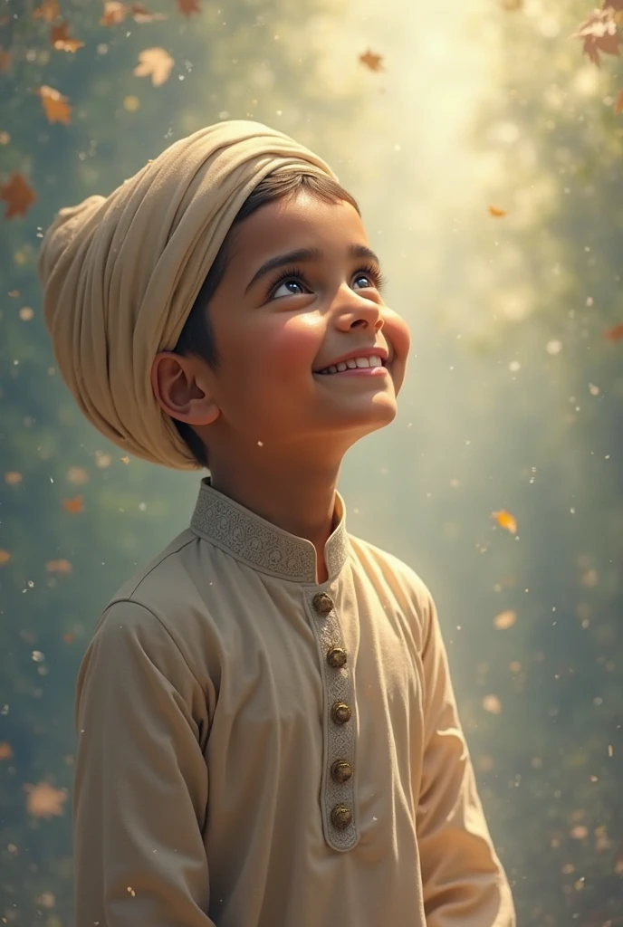 Little sikh boy simran waheguru in very sweet and smiling fane - SeaArt AI