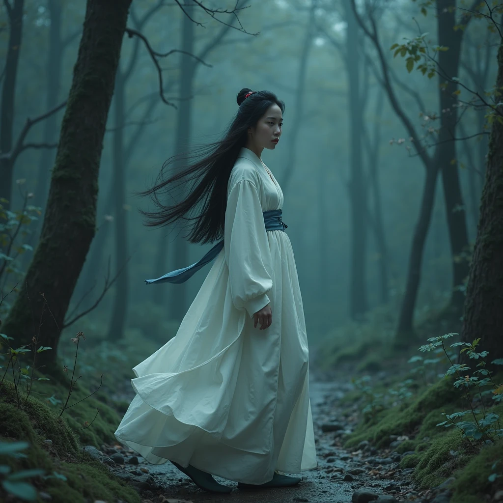 Create a realistic image using the sinister underworld as a background ...
