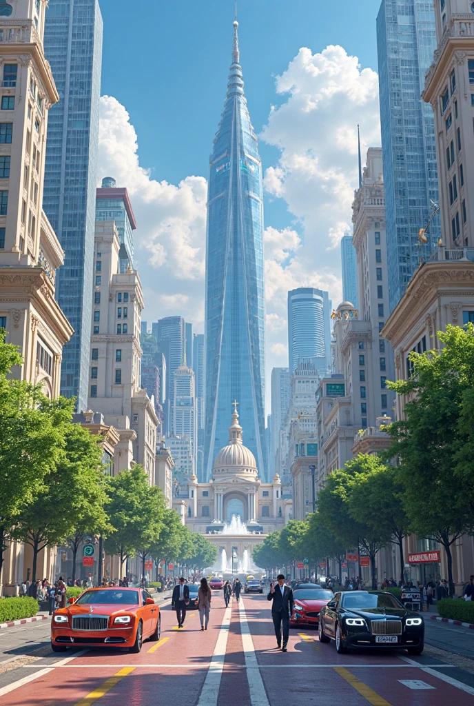 SEOHARA city building and luxury road pic name bhi - SeaArt AI