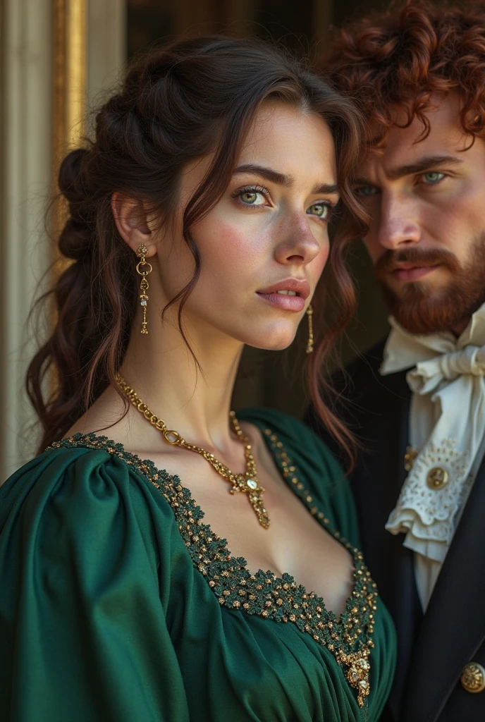 Une fille avec des cheveux coiffées en arrière de couleur brun - SeaArt AI