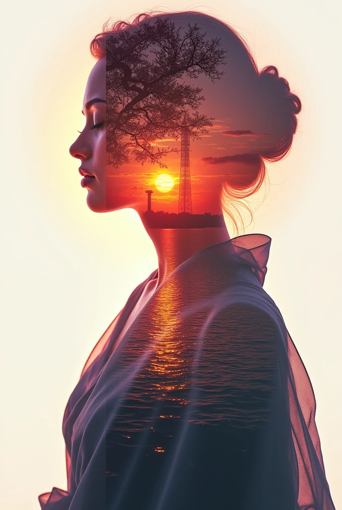 High quality, 8K Ultra HD, A beautiful double exposure that combines an ...