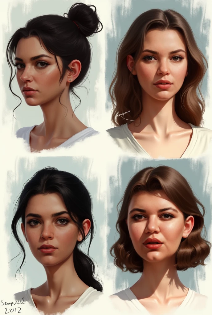 Transform into four different profile image style options - SeaArt AI