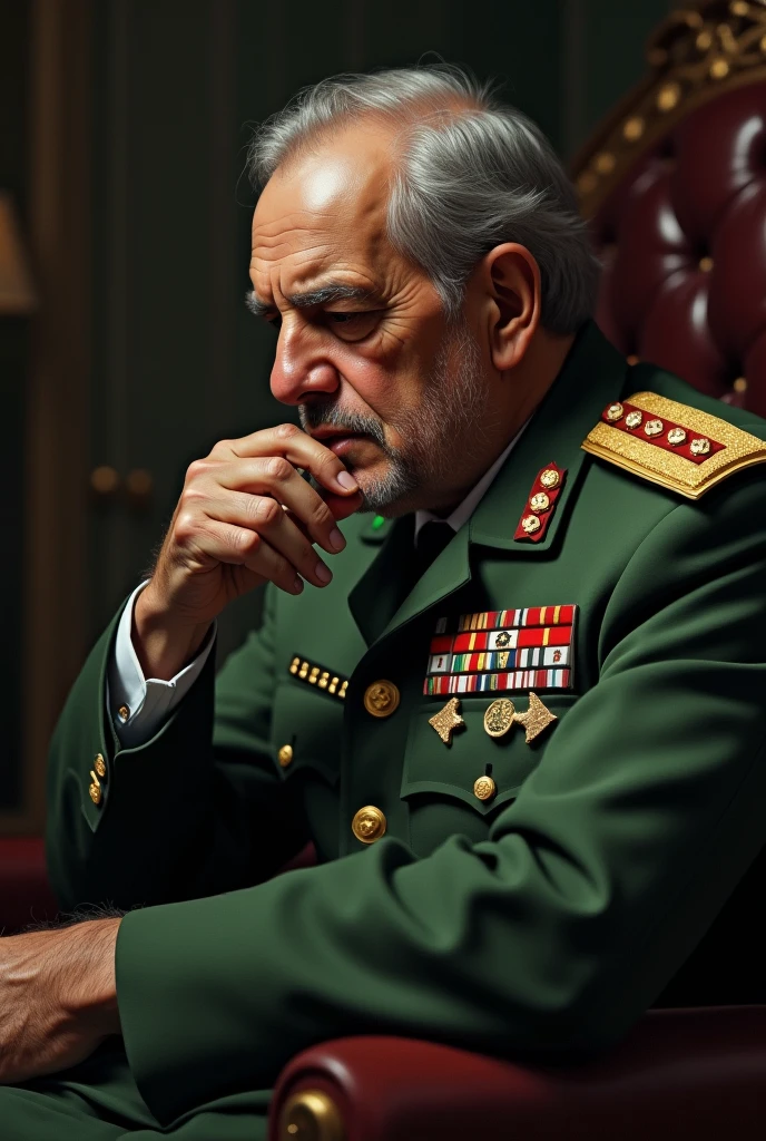 General Agha Muhammad Yahya Khan sucking his thumb - SeaArt AI