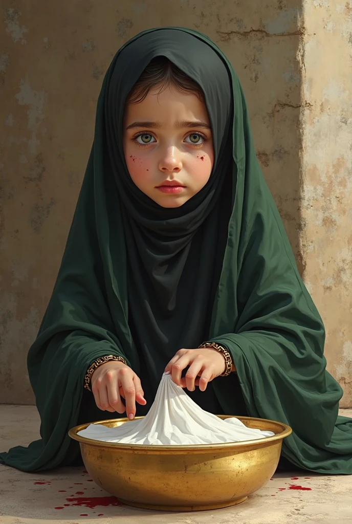 He drew a picture of a five-year-old girl, very beautiful, with green ...