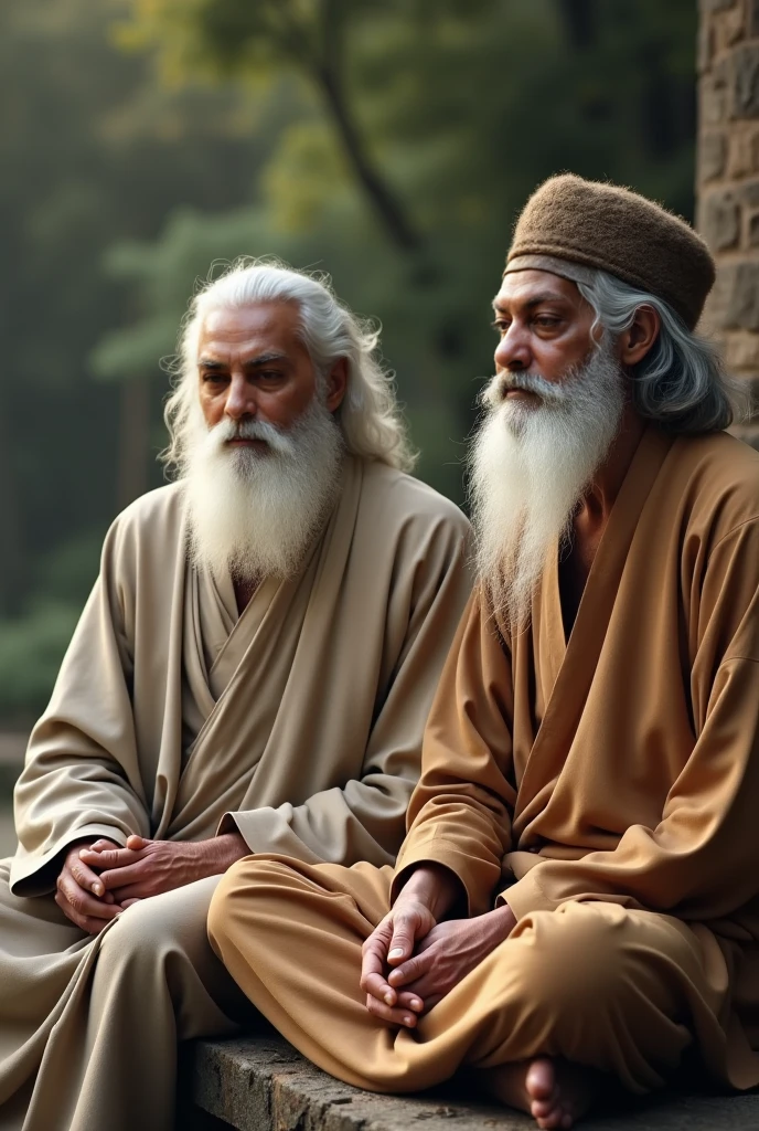 "A high-resolution, realistic portrait composition featuring Osho and ...