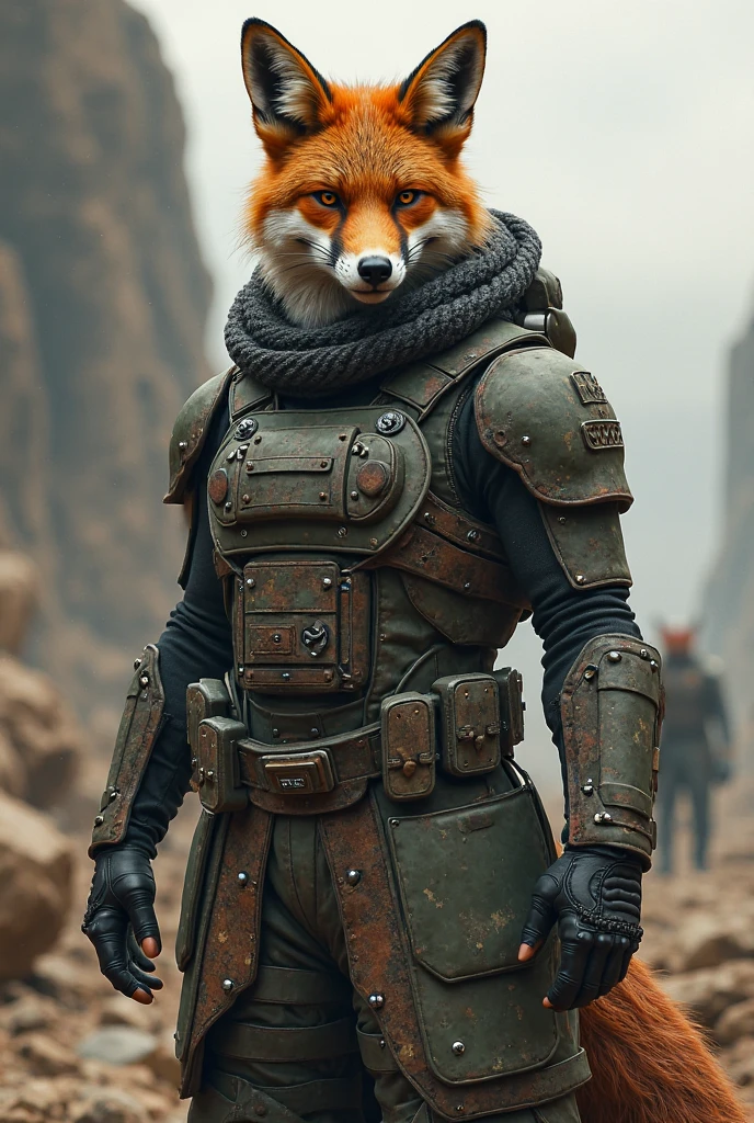 The fox with his sharp face and war suit - SeaArt AI