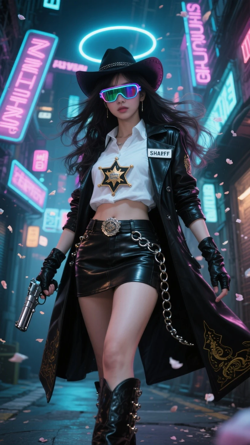 SF Future Bar, slanted neon signs, Very High Future Building Alley ...