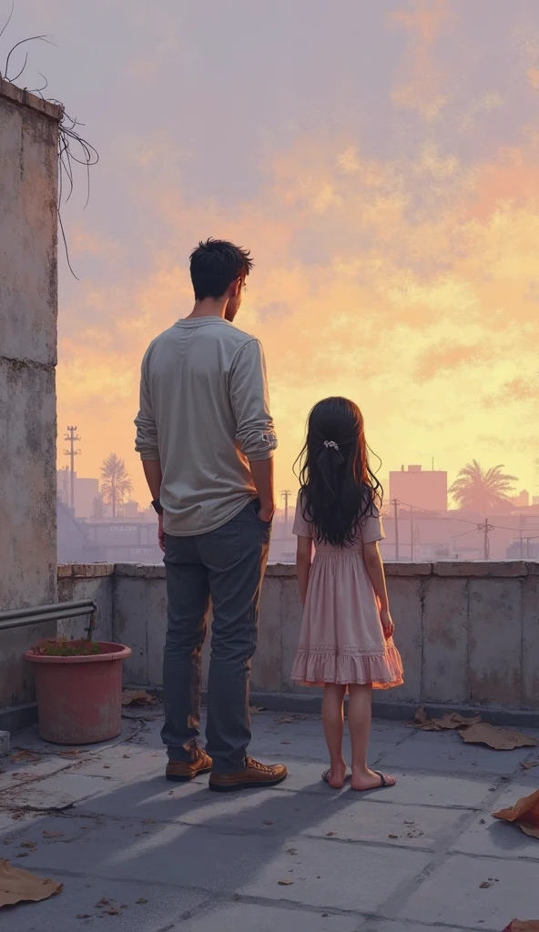 Image Text Description — “Silent Dawn: Father and Daughter” Aspect ...
